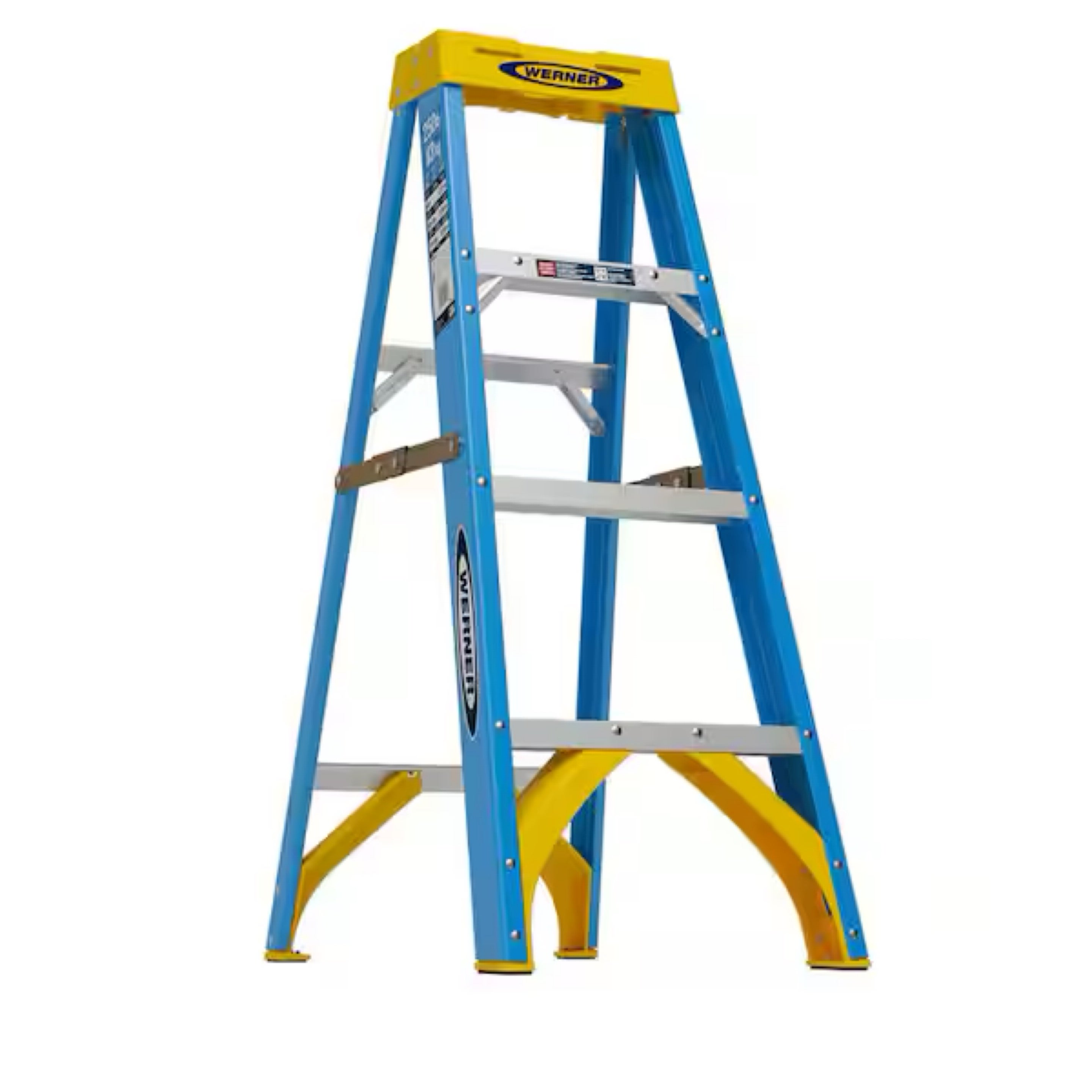 4 ft. Fiberglass Step Ladder with 250 lb. Load Capacity Type I Duty ...